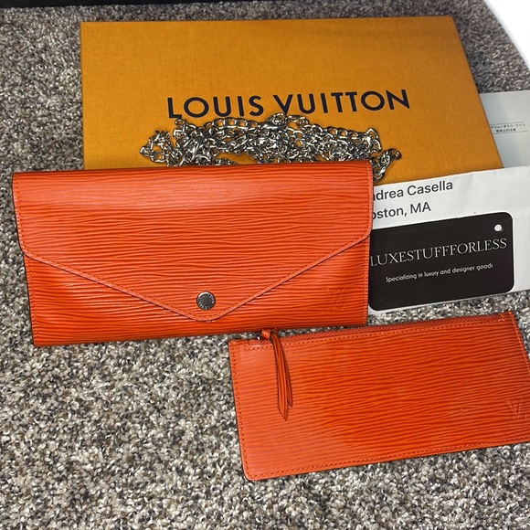 Louis Vuitton | Bags | Authentic Louis Vuitton Orange Epi Leather ...